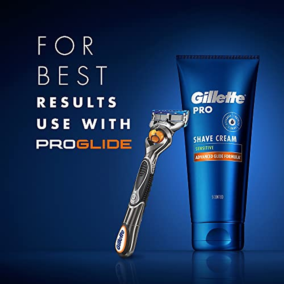Gillette PRO Shaving Cream for Men, Sensitive Skin, Protect from Irritation, Pack of 3, 6oz each