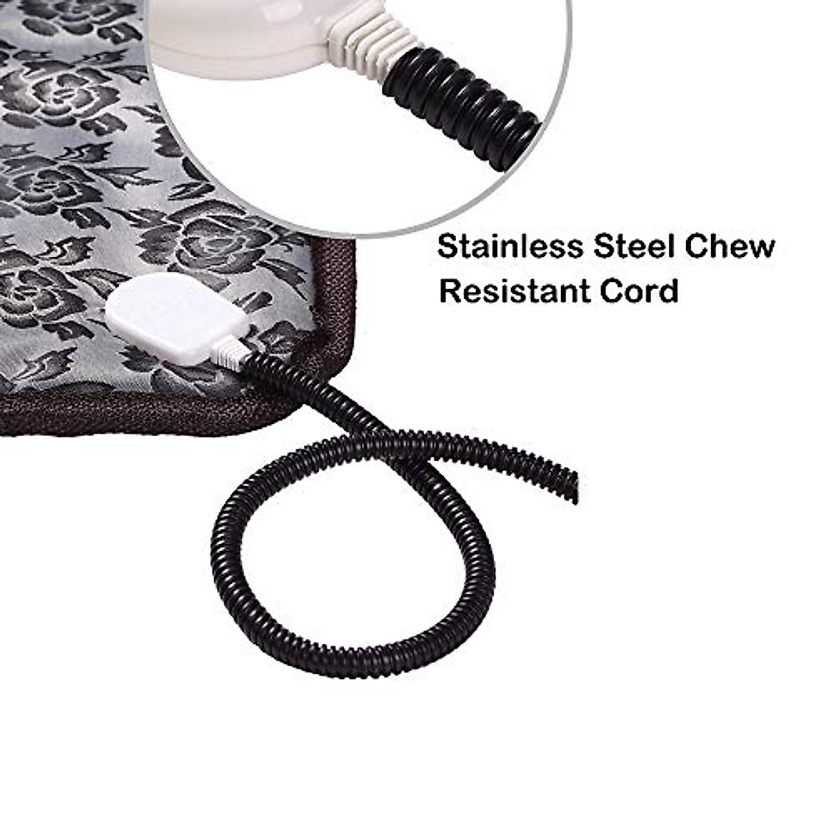 BoBofly Pet Heating pad, Electric Waterproof Heating Pad for Dogs and Cats Indoor Warming Mat with Chew Resistant Cord 17" X 17"