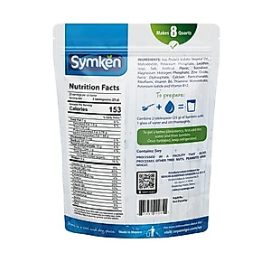 SYMKEN Sugar-free Soy Milk Powder 17.6 Oz (500g) | Vegan | High in Protein | Gluten free | Lactose free | Non-GMO | Plant-based | Non-Dairy | Added with Vitamins, Minerals, and Antioxidants