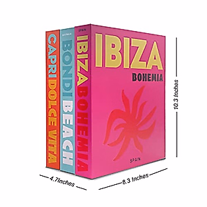 TwoDays Preppy Room Decor Aesthetic, Preppy Decorative Books, Coffee Table Books Decor, Faux Books for Decoration, Bookshelf Decor, Fake Books, Preppy Stuff, Preppy Things. (Set of 3)