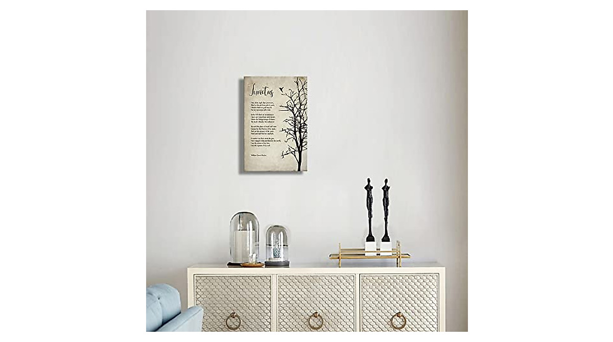 Invictus Poem Wall Art - Motivational Canvas Prints 12x18 Inch