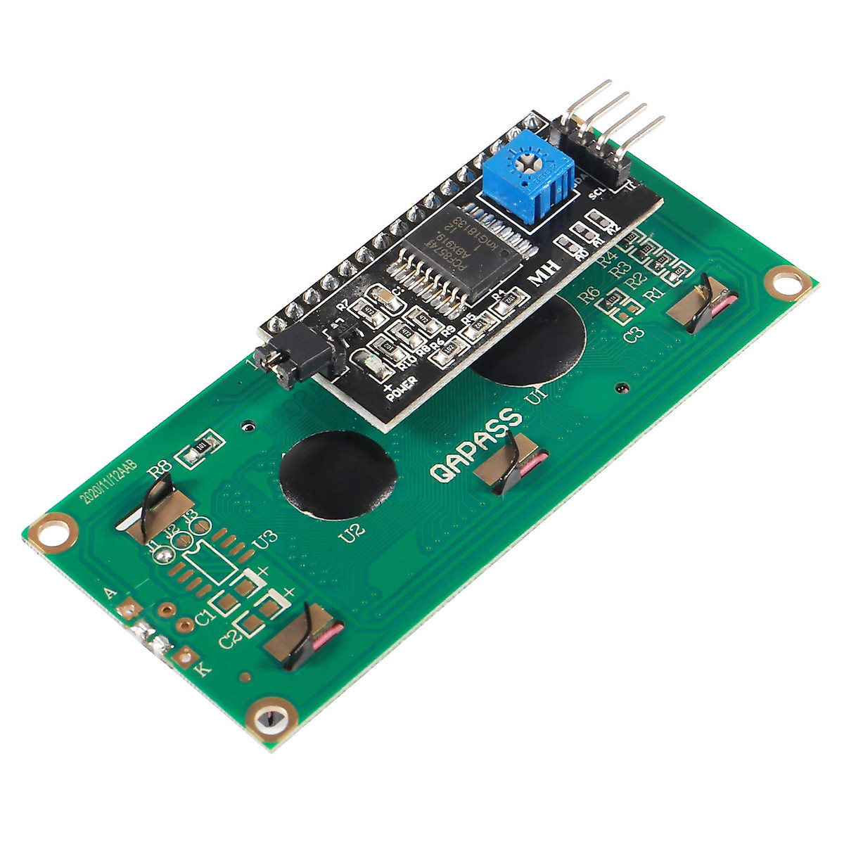 AITRIP 3 Set IIC/I2C/TWI LCD 1602 16x2 Serial Interface Adapter Module Blue Backlight for Arduino UNO R3 MEGA2560 (Blue)