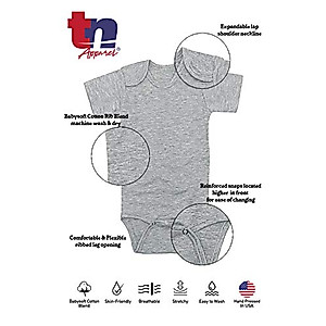 TeeNow -Daddy Is My Hero (Custom All Branches) - US Military Inspired Baby Infant Onesie/Bodysuit - Boy/Girl (3-6 Months, Grey - ARMY)