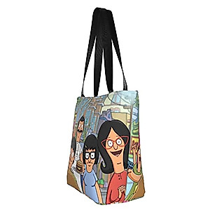 Bobs-Burgers Women's Tote Bag Large Capacity Shoulder Handbag For School Travel Beach Shopping Business Work