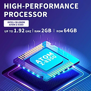 iSTYLE Mini Laptop Student X10 Pro, 10.1" Laptop Windows 10, 1 Year Office 365,Intel CPU 2GB RAM 64GB eMMC Storage, WiFi, Webcam, HDMI, Bluetooth, Kids Laptops Computer, Laptop Sleeve, Wireless Mouse