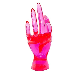 Maxsirui Hand Form Ring Holder Jewelry Display Organization Rack Bracelet Ring Watch Stand Support Aesthetic Decor Y2k Room Decor(Rose Red)