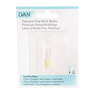 Premium Fine Point Blade Replacement for Cricut Maker 3/Maker/Cricut Explore 3/Air 2/Air/One, OVAN 2 pcs Fine Point Blades Use with Gold/Silver Fine Point Housing for Cutting Thin to Medium Materials