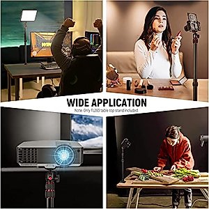 NEEWER Extendable Camera Desk Mount with 1/4" Ball Head, 17”-40” Adjustable Table Light Stand with 1/4" Screw Adapter and C Clamp for DSLR Camera, Ring Light, Live Stream, Vlog, Max Load: 6.6lb/3kg
