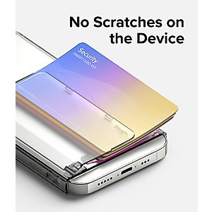 Ringke Side Slot Card Holder for Phone Case, Business Card Holder for Women, Men, ID Credit Card Holder Stick on, Phone Wallet Compatible with iPhone, Galaxy, and Pixel - Clear Mist (2 Pack)