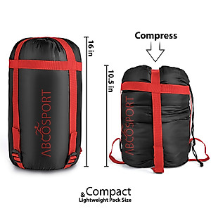 Sleeping Bag | 3 Season Warm & Cool Weather - Summer Spring Fall Lightweight Waterproof for Adults Kids - Camping Gear Equipment, Traveling, Hiking, and Outdoors