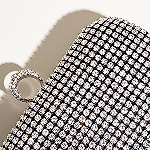 Bandkos Clutch Purse for Women Rhinestone Evening Bag Sparky Bling Crystal Purses Chain Shoulder Bag for Wedding Party Prom