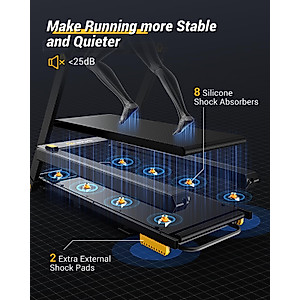 UREVO Walking Pad with Incline, 3 in 1 Portable Folding Treadmills for Home/Office, 2.5 HP Under Desk Treadmill, Large Running Area, Remote Control, LED Display