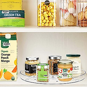 Adoco 10.6 Inch Lazy Susan Bathroom Organizer, 2 Pack Lazy Susan Cabinet Organizer, Makeup Skincare Organizers Cosmetic Storage, Pantry Organization and Storage