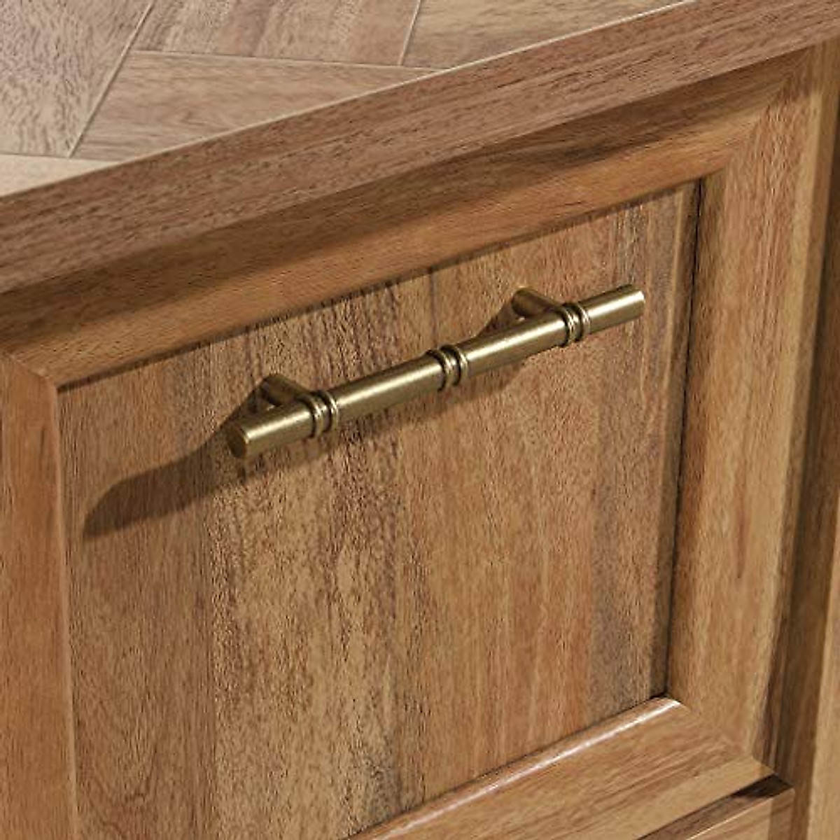 Sauder Coral Cape Desk, L: 58.62" x W: 23.47" x H: 30.0", Sindoori Mango Finish