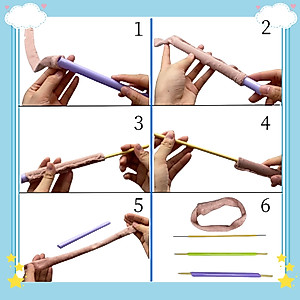 YHOLSDAS Quick Turn Fabric Set for Fabric Sewing, Sewing Tools for Crafts Sewing Knitting, 3 Sizes Tube Turners for Fabric Sewing Supplies