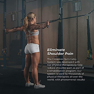 Crossover Symmetry Crossover Cords - Shoulder Resistance Bands Physical Therapy Fitcord - Perfect for Rotator Cuff Exercises, Arm Care, or Physical Rehab from Injury - One Set of 2 Cords