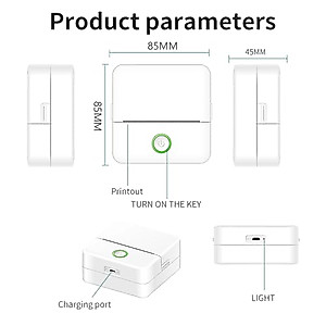 Wisoqu Mini Portable Printer, High Clear Printing, Printing, Office Printing, Thermal Printing, BT Connection for Study and Office (A- Mini Printer)