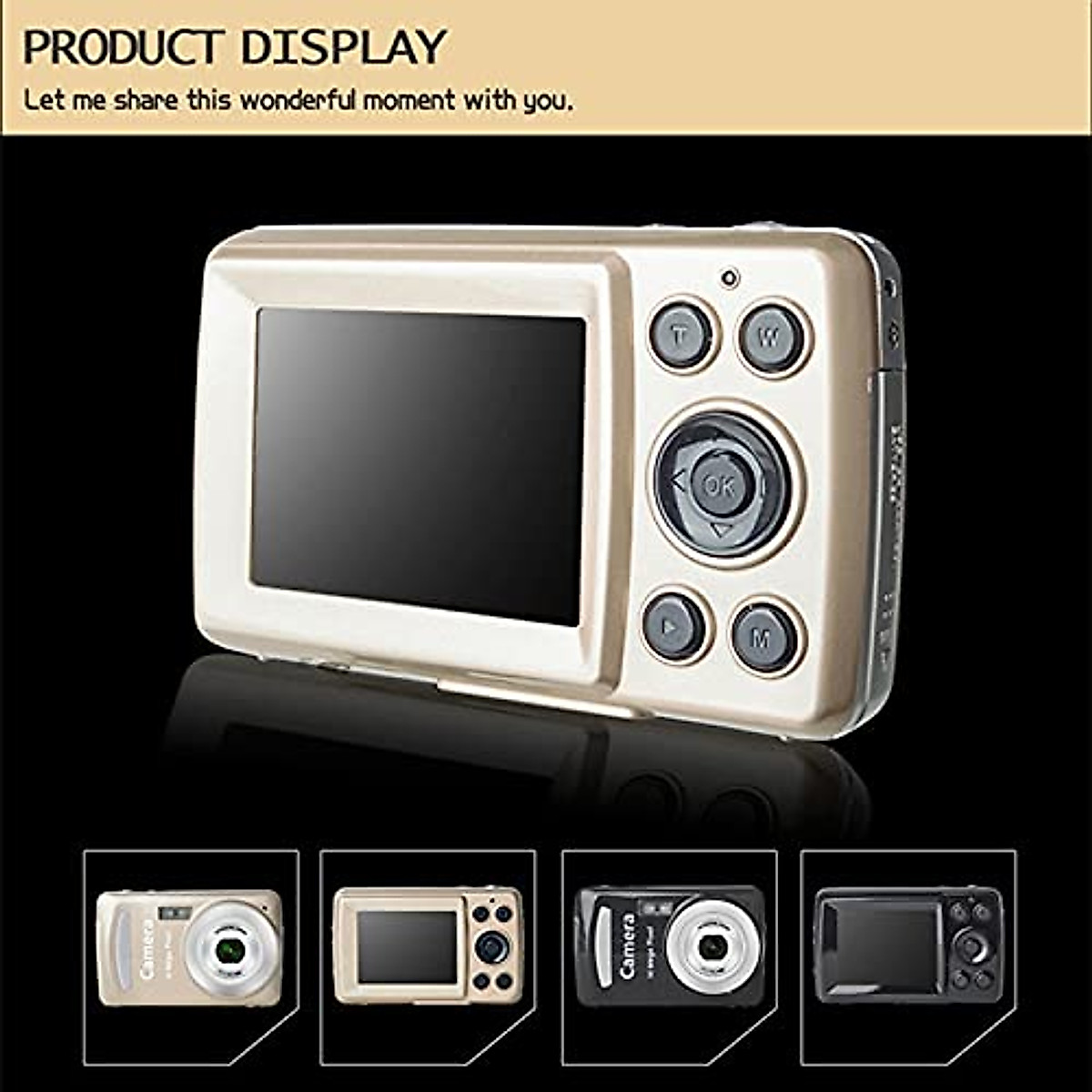 SIGRID Digital Camera,Portable Cameras 16 HD Pixel Home Digital Camera Seniors Black