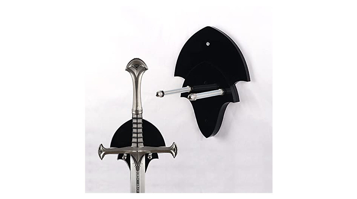 HHUXIUE Wall Hanging Sword Stand - Clear Acrylic Display Mount
