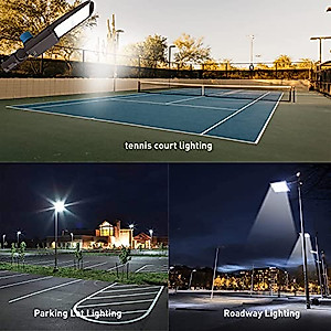 LED Parking Lot Lights with Dusk to Dawn Photocell 300 Watt, (1000W MH/HPS Equiv.) 5000K 42000LM Dimmable UL/DLC Certified LED Shoebox Lights Slip Fitter Mount