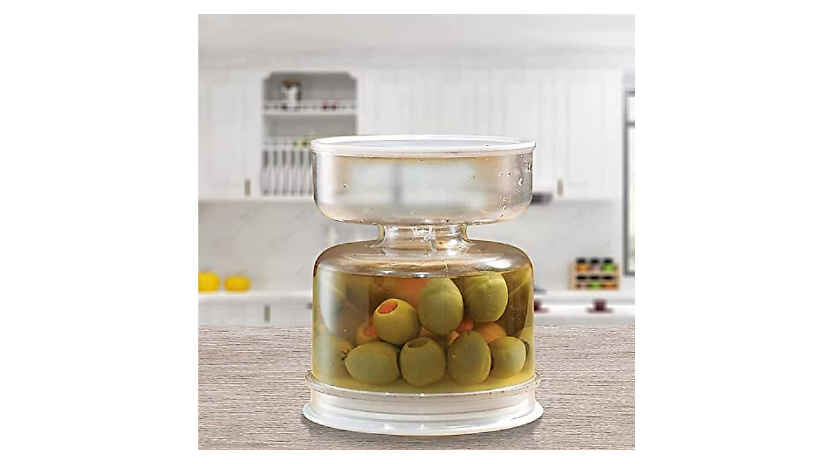 XCVBNM Pickle & Olive Hourglass Jar - Easy Food Storage