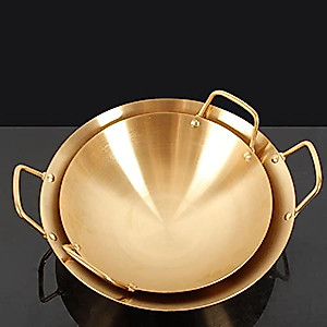 UPKOCH Stainless Steel Cookware Stainless Steel Sukiyaki Hot Pot: Japanese Style Single Serving Shabu Shabu Hot Pot Sukiyaki Nabe Pot Kitchen Cooking Tool Camping Accessories