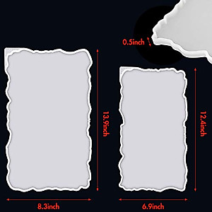 Rainmae Silicone Resin Tray Molds, Premium Geode Agate Platter Molds with 2pcs Geode Agate Tray Molds(8.3x13.9in & 6.9x12.4in), Epoxy Resin Casting Molds for Making Faux Agate Tray, Serving Board