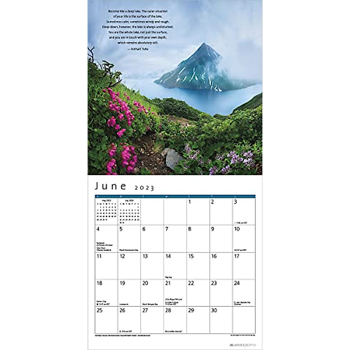 The Power of Now 2023 Wall Calendar: A Year of Inspirational Quotes by Eckhart Tolle | 12" x 24" Open | Amber Lotus Publishing