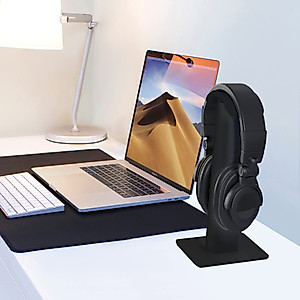 Kanto H2 Premium Universal Headphone Stand with Curved Silicone Padding for On and Over Ear Headphones | Black