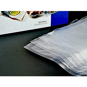 ICO Clear Vacuum Bags for FoodSaver, Quart size bags, 50 count (Vacuum Freezer Storage Bags) Certified BPA and Phthalate free
