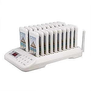 Retekess TD172 Restaurant Pager System, Restaurant Buzzer Pagers, Vibrate and Flash Mode, Customer Close Beep, 20 Restaurant Pagers for Church Nursery, Hotel, Coffee Shop