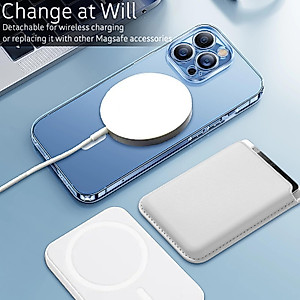 BENTOBEN Magnetic Phone Wallet Card Holder Case Compatible with Mag Safe,PU Leather Wallet for iPhone 15 14 13 12 Pro/Pro Max/Plus/Mini Mag Safe Case, White