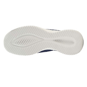 Skechers Men's Ultra Flex 3.0 Smooth Step Hands Free Slip-ins Sneaker, Navy Knit Trim, 8