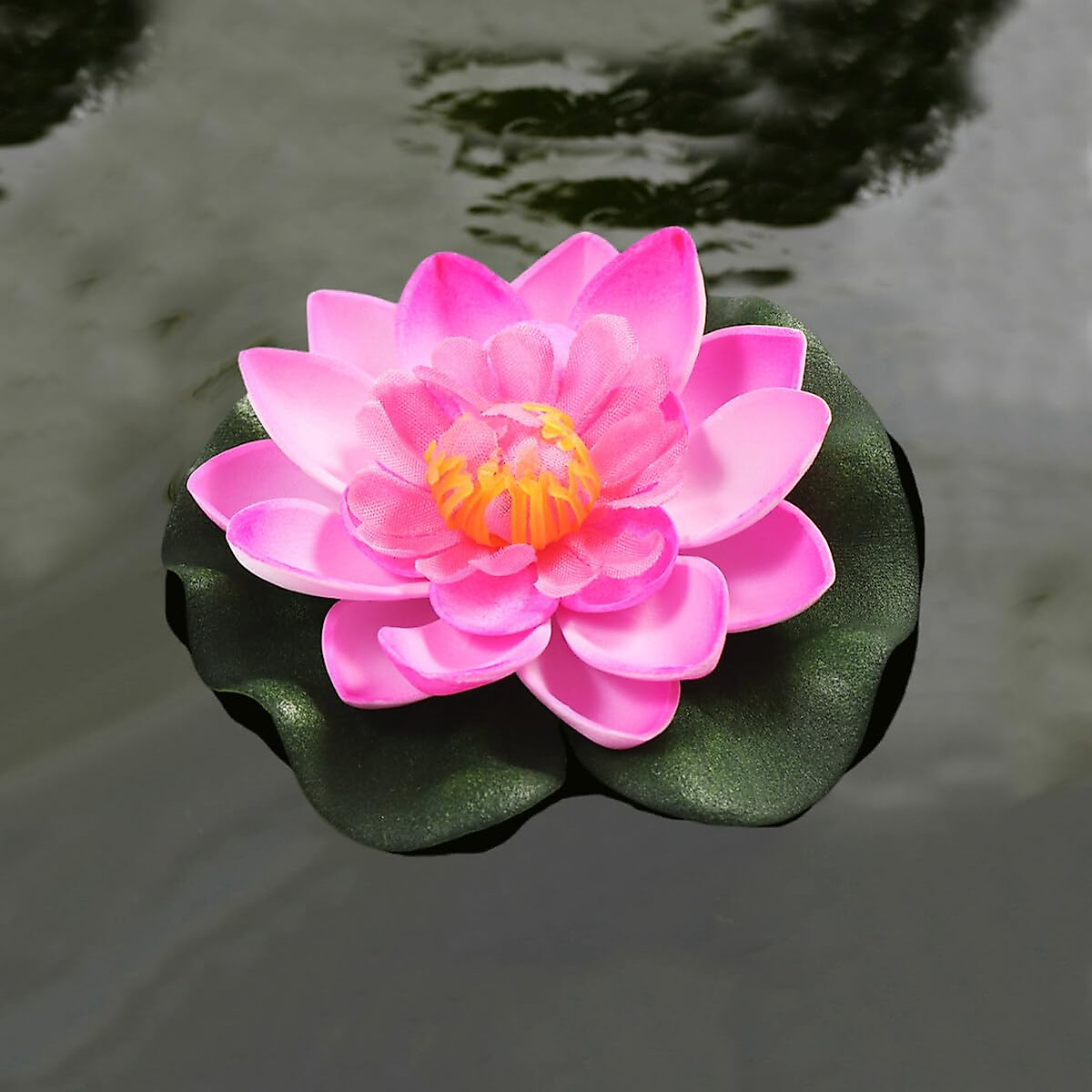 BESPORTBLE 5pcs Artificial Floating Water Lily Lotus Flowers Pond Decor for Garden Decoration Bed Edging