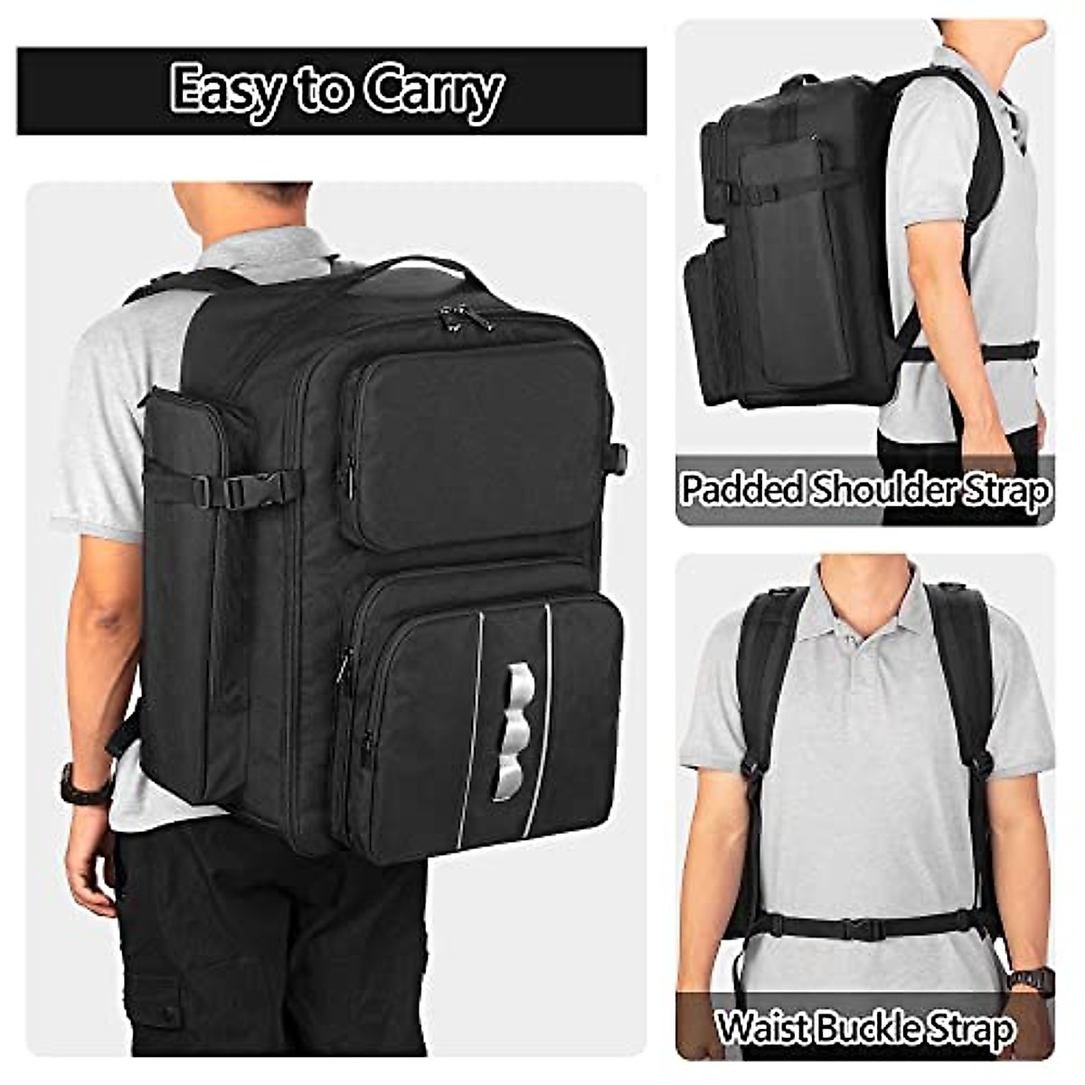 GOBUROS RC Backpack for 1/10 Car, RC Storage Bag with Multi Pockets for Tools and Other Accessories,Easy Carrying with Adjustable Shoulder Strap (Patent Design)
