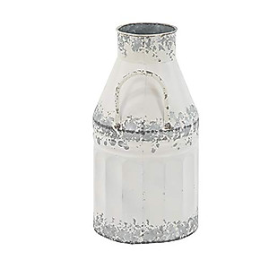 Deco 79 Metal Decorative Jars, Set of 2 11"W, 20"H, White