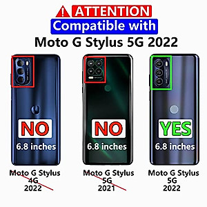 Warsia for Moto G Stylus 5G 2022 Case, with Screen Protector,[Military Grade Drop Tested] Heavy-Duty Tough Rugged Shockproof Protective Case for Motorola G Stylus 5G 2022, Black