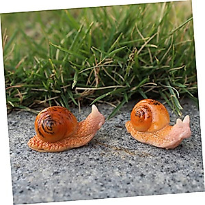 ARTIBETTER 40 Pcs Micro Landscape Snail Elephant Gifts Anniversary Snail Garden Statue Elephants Snail Terrarium Mini Flower Pots Mini Snail Ornaments Small Snail Miniature Micro Scene Resin