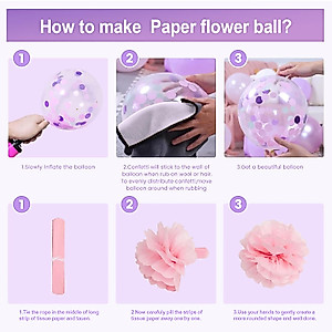 Upgraded Purple Pink Birthday Party Decorations for Women Girls with Happy Birthday Banner,Tissue Paper Pompoms,Circle Dots Garland,Fringe Curtains,Birthday Balloons,Purple Birthday Decor