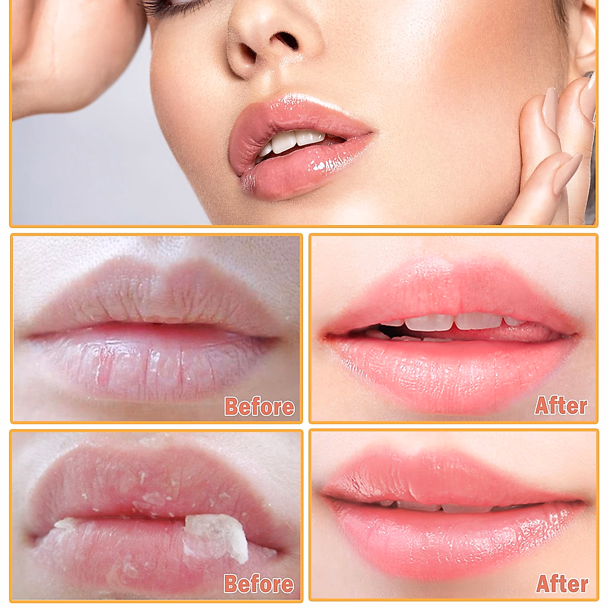 Honey Pot Bee Lip Balm with Honey Spoon,Honey Lip Sleeping Mask Overnight 24HR Repair Lip Reduces Lip Lines,Exfoliator Moisturizing Moisture Dry & Chapped Lip Care Products