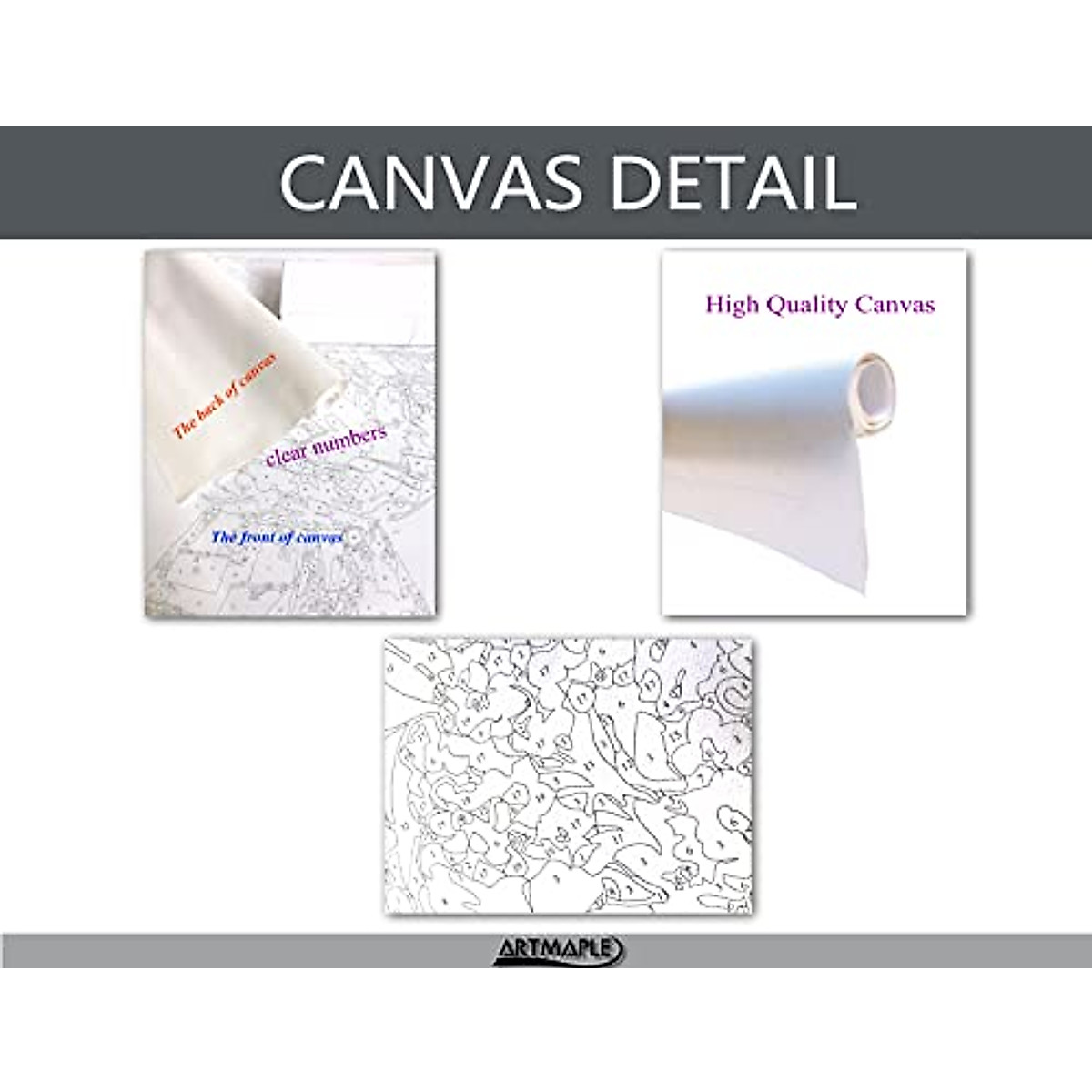 Artmaple Paint by Number for Adults Beginner Kids, Ideal Gift Choice for Birthday,Anniversary or Any Festival. DIY Acrylic for Decor Canvas Roll (16x24, Plants in Glass Bottles)