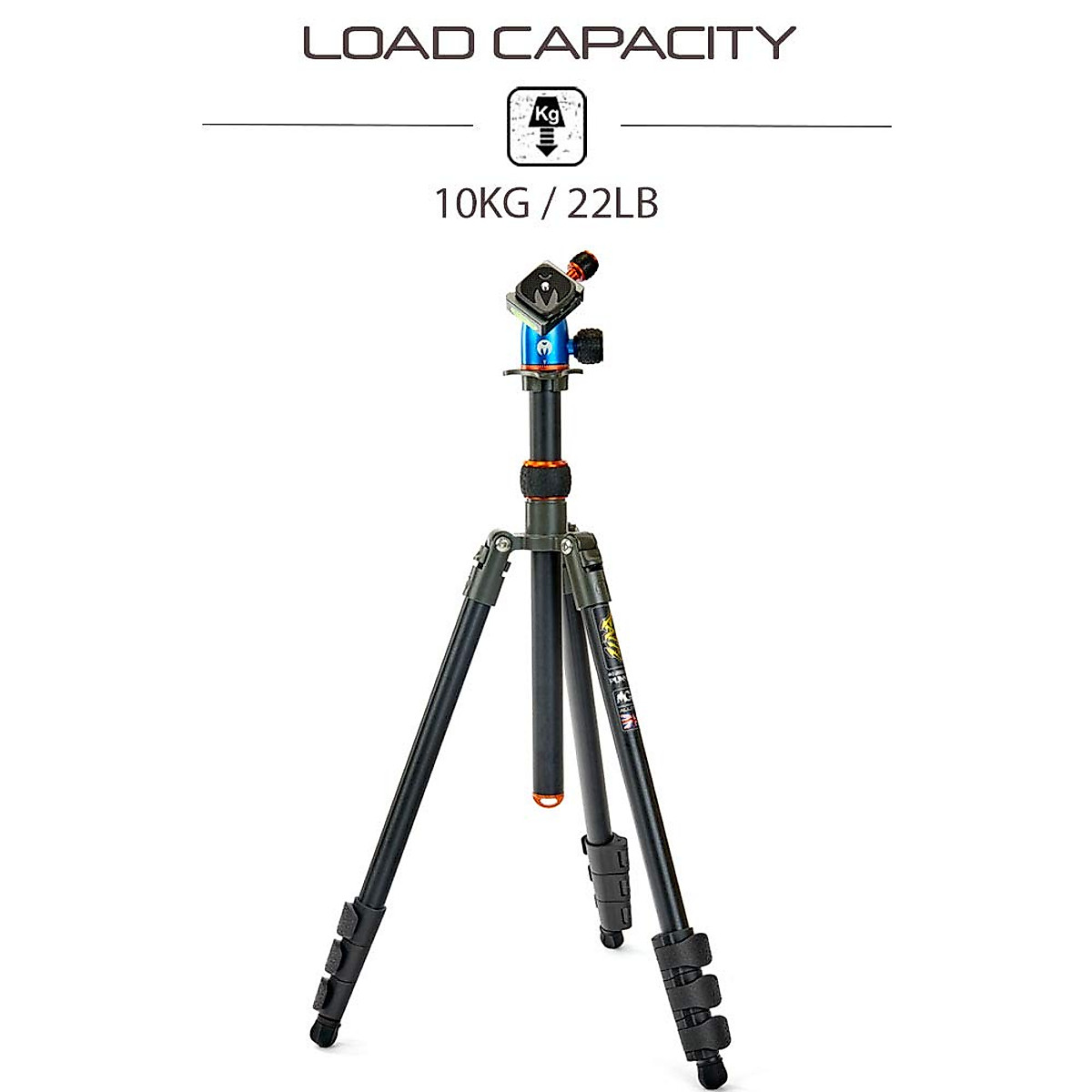 3 Legged Thing Patti Flip Lock Magnesium Alloy Tripod & Tripod Ballhead - Blue/Black (PATTI)