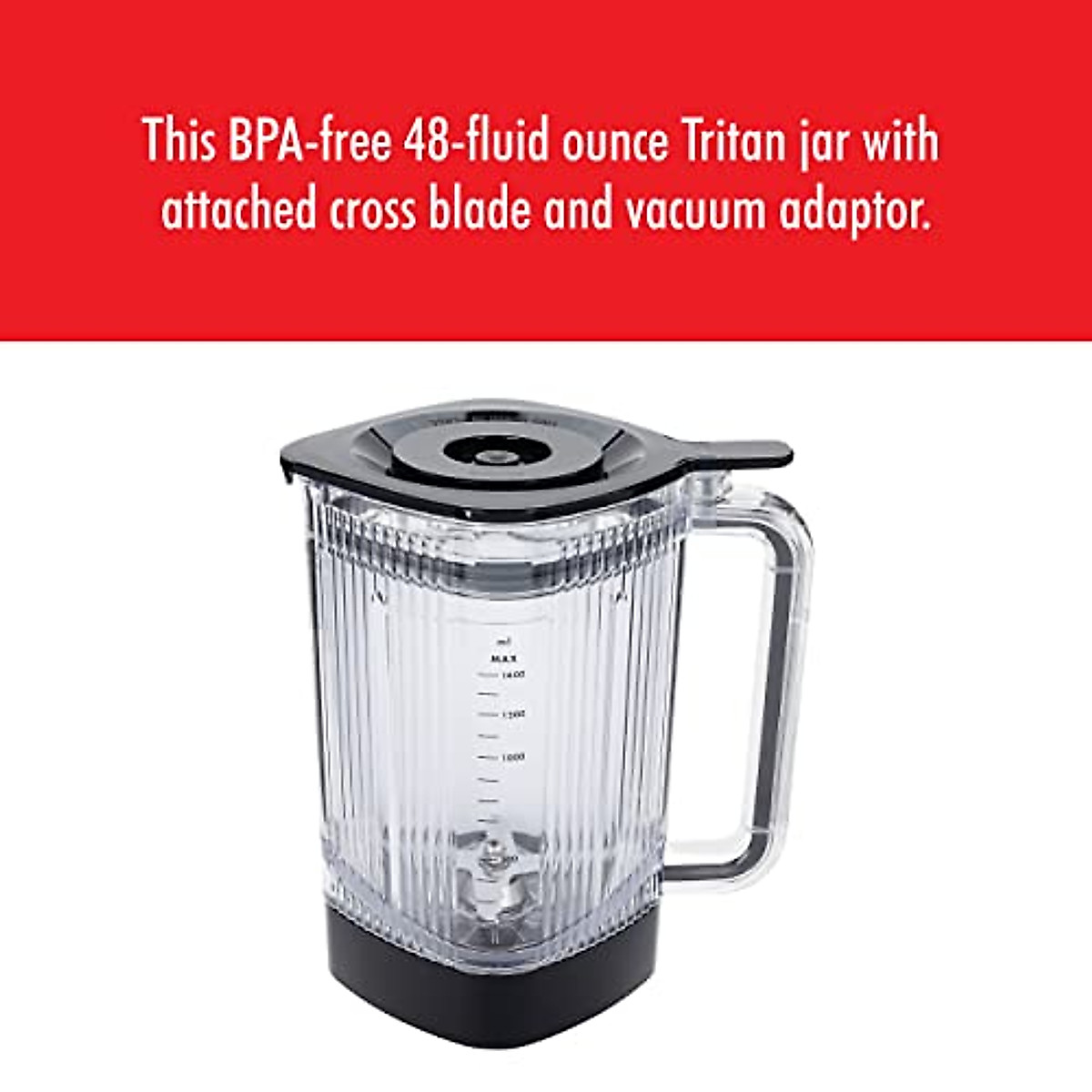 ZWILLING Enfinigy 48-oz Power Blender Jar with Cross Blade and Vacuum Lid - Black