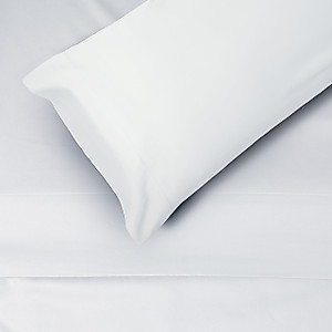 1000 Thread Count 100% Egyptian Cotton Pillowcases for Sleeping,Satin Pattern White, Envelope Closure Pillowcase Silk Soft Bed Pillow Cover(2 Pcs Standard 20"x26", White)…