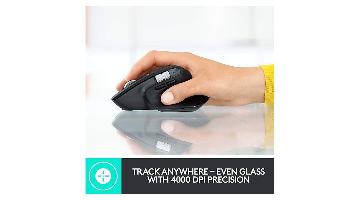 Logitech MX Master 3 Wireless Mouse - Graphite - Renewed