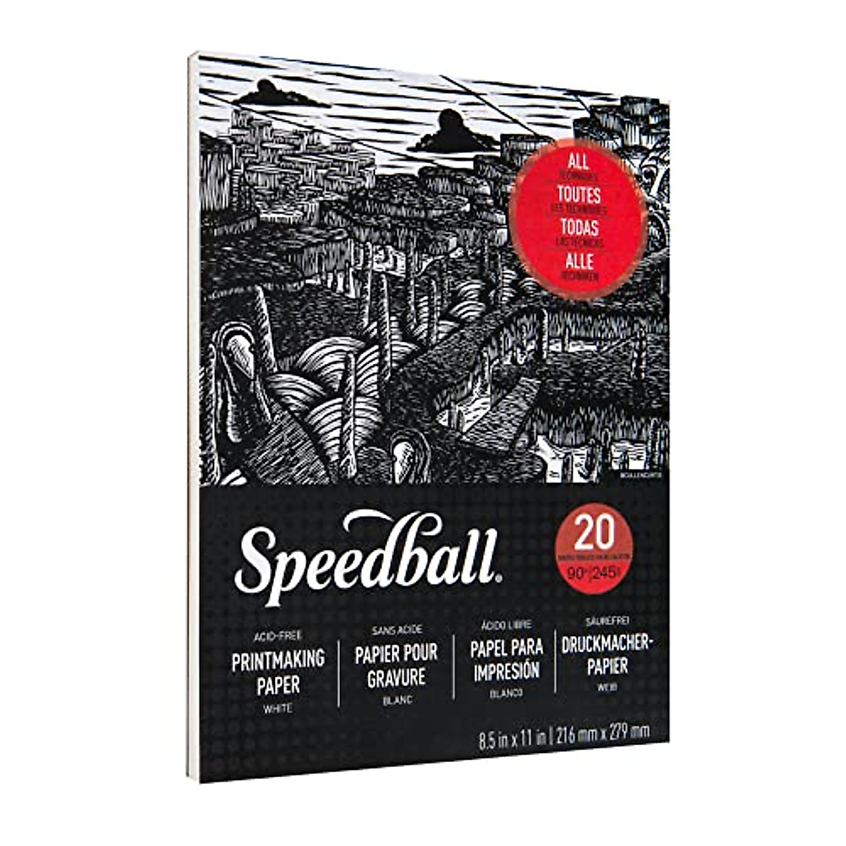 Speedball Printmaking Paper Pad, 8.5" x 11", White