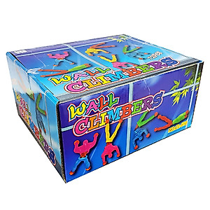 Liberty Imports 72 Pack Sticky Stretchy Wall Climbers Window Crawlers - Party Favor Tricky Novelty Toys Climbing Rolling Men for Kids
