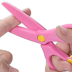 8 Pack Preschool Training Scissors Kids Plastic Playdough Scissors Childrens Toddler Safety Scissors Handmade Art Craft Scissors Left Handed Training Spring Scissors