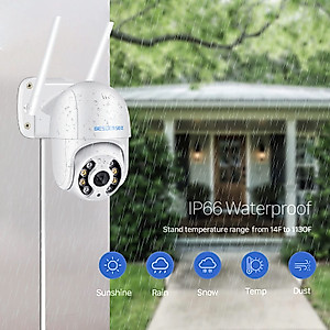 BESDERSEC Security Cameras Wireless Outdoor, Waterproof Cameras for Home Security 360° Panoramic with Night Vision,2-Way Audio,Motion Detection(3MP + 32G TF Card)
