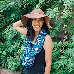 Bebe au Lait 5-in-1 Multi-Use Cover: Nursing Covers for Breastfeeding, Infinity Scarf, Nursing Shawl, Car Seat Cover, Shopping Cart Cover, Carrier Cover, Privacy Nursing Cover- Midnight Floral